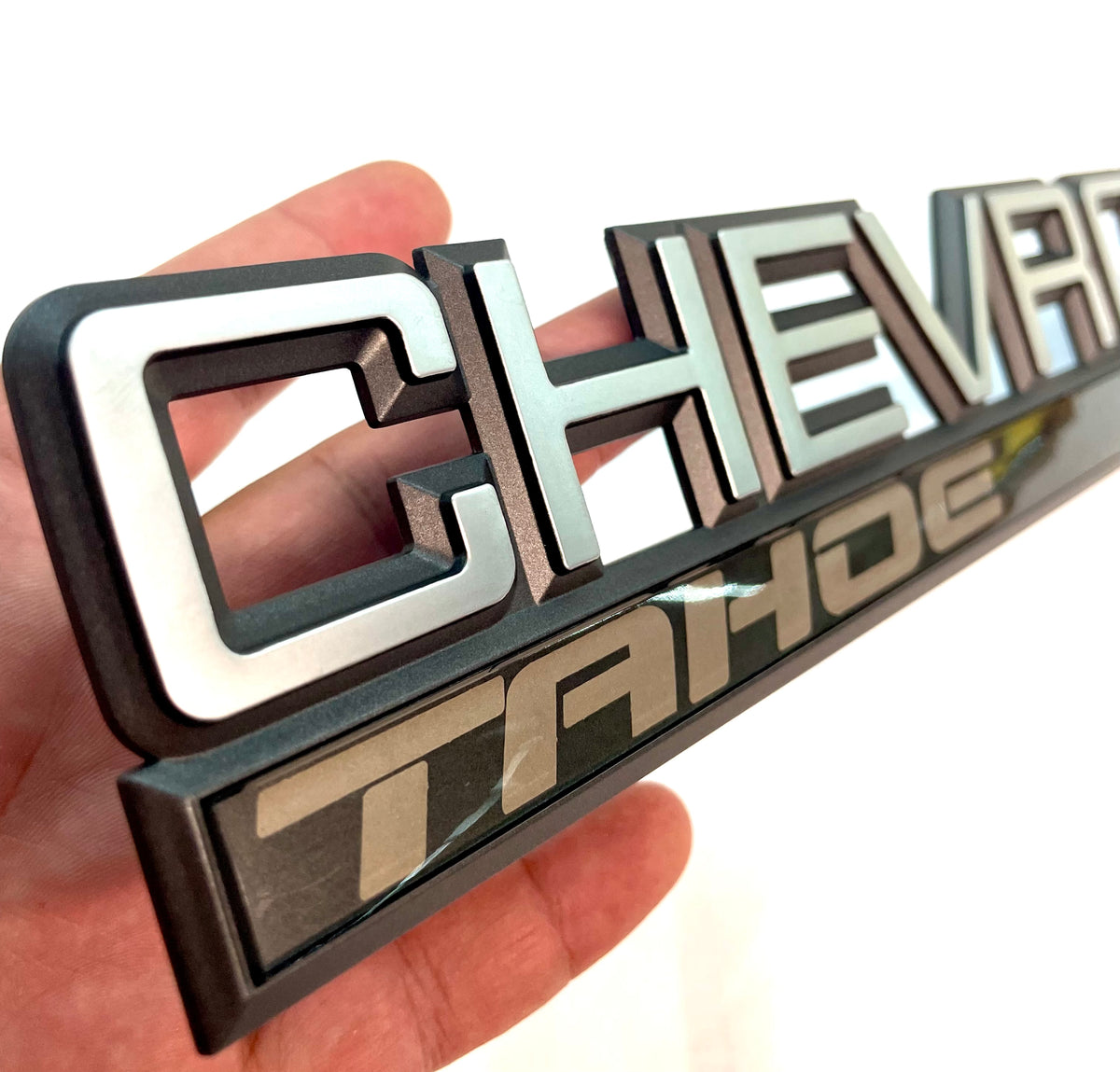 OBS TAHOE Tailgate Emblem – Route LA Custom Parts