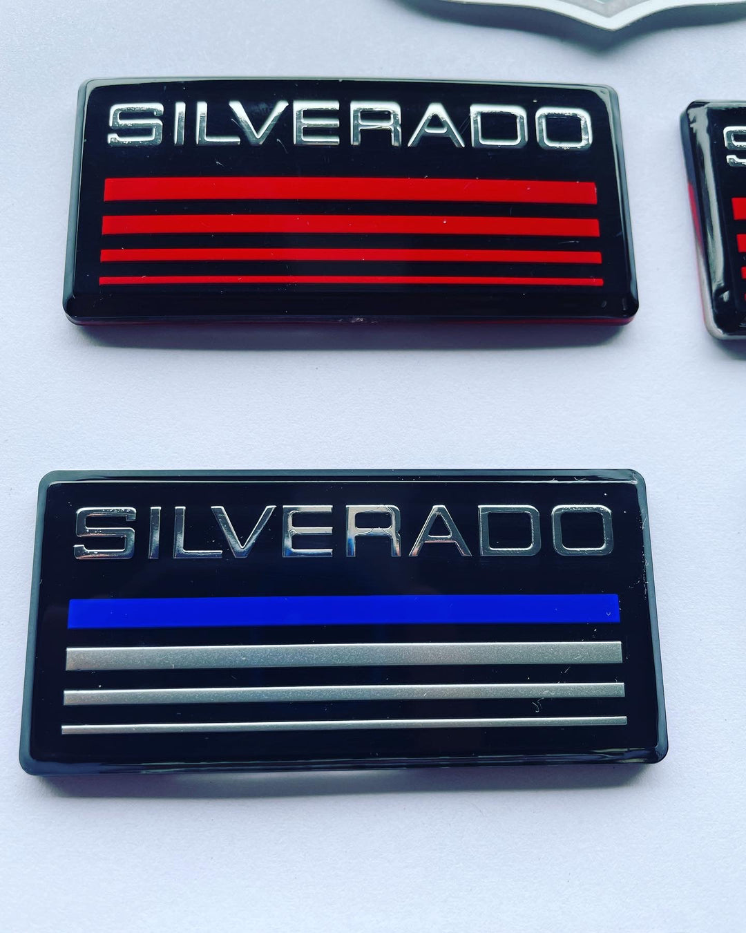 Silverado acrylic cab pillar badge – Route LA Custom Parts