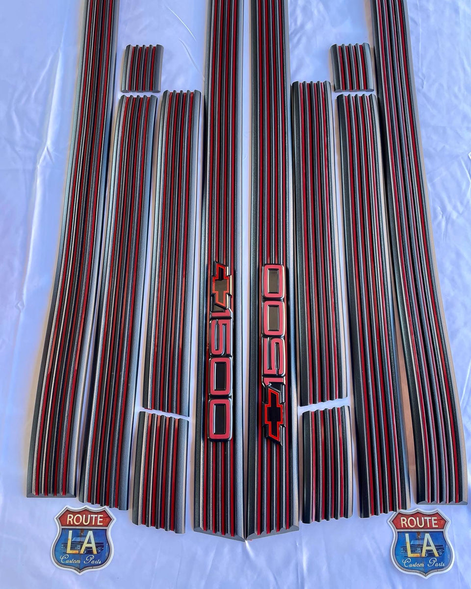 Pre cut set of body side molding for Chevrolet / GMC (OBS 88-98) "Silv ...